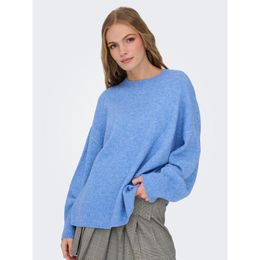 Jacqueline de Yong Jdy Damen JDY Strickpullover &raquo;JDYSONJA L/S O-NECK PULLOVER KNT NOOS&laquo; Materialmix blau S