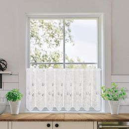 GERSTER Scheibengardine &raquo;Dajana&laquo; Durchzugl&ouml;cher 1 Stk. tlg. SB-Bistro "Dajana", nach Ma&szlig;, ma&szlig;genaue Anfertigu grau Polyester 70cm, Durchzugl&ouml;cher, 200cm