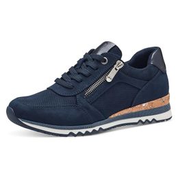Marco Tozzi Damen Marco Tozzi Keilsneaker , Freizeitschuh, Halbschuh, Schn&uuml;rschuh in veganer Verarbeitung blau 39