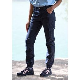 Vivance Active By Lascana Damen Vivance Active by Lascana Trekkinghose &raquo;Cargo Jeans Optik&laquo; Baumwollmix mit Cargo Taschen schwarz 36, N-Gr