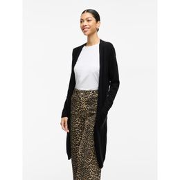 Vila Damen Longstrickjacke &raquo;VIRIL LONG L/S KNIT CARDIGAN - NOOS&laquo; in knielanger Form schwarz S