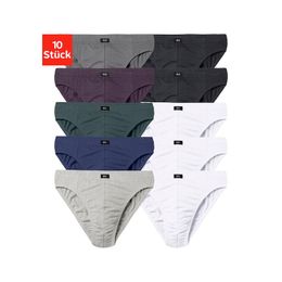 H.I.S. H.I.S Herren Slip &raquo;M&auml;nner Unterhose&laquo; Packung, 10 Stk. in Unifarben bunt 6L, 10 Stk.