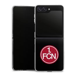 DeinDesign Galaxy Z Flip 5 Handy Hard Case Schutzh&uuml;lle transparent Smartphone Handy H&uuml;lle Official Licensed Product 1. Fc N&uuml;rnberg 1. Fcn Hard Case