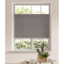OTTO home Plissee &raquo;LAHOLM&laquo; Lichtschutz ohne Bohren verspannt Fixma&szlig;, Bestseller mit &uuml;ber 4000-Bewertungen, f&uuml;r Fenster & T&uuml;r grau Obermaterial: 100% 