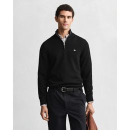 Gant Herren Troyer &raquo;CASUAL COTTON HALF ZIP&laquo; mit grafischer Logostickerei auf der Brust L