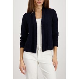 monari Damen Strickjacke &raquo;Jacke Strick&uuml;berwurf Basic&laquo; Schalkragen, Regular Fit blau 36