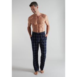 Bugatti Herren Bugatti Bermudas lang, kariert, bequem, weich, mit Kordelzug, Baumwolle blau 50, N-Gr
