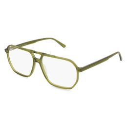 Fielmann Q 090 FA DANY Brille Unisex | Fassung: Vollrand, Quadratisch, Gr&uuml;n Transparent