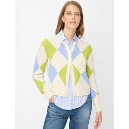 Brax Damen Strickjacke Style ANN soft ecru, mehrfarbig, Gr. 42