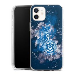 DeinDesign iPhone 12 Handy Silikon H&uuml;lle Case transparent Handyh&uuml;lle Msv Duisburg Official Licensed Product Water Colour Silikon Case