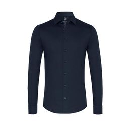 DESOTO Herren DESOTO Langarmhemd &raquo;Jerseyhemd Casual Kent langarm&laquo; Flexibler Stretch blau XL, N-Gr