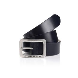 Tom Tailor Damen Tom Tailor Lederg&uuml;rtel &raquo;TTEVE&laquo; 4 cm breiter Damen Lederg&uuml;rtel, kalssiches Must-Have blau 85