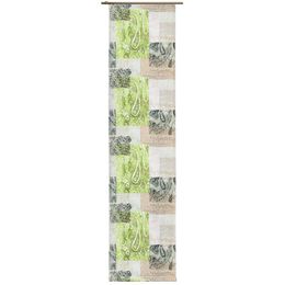 WIRTH Schiebegardine &raquo;JOLANDA&laquo; Klettband 1 Stk. tlg. inkl. Beschwerungsstange gr&uuml;n Polyester 225cm, Klettband, 60cm