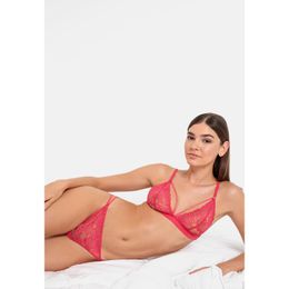 Lscn By Lascana Damen LSCN by LASCANA String 1 Stk. aus bl&auml;ttriger Spitze lila 44/46, 1 Stk.