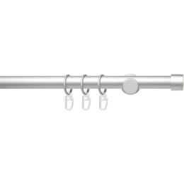 Liedeco Gardinenstange &raquo;Fertigstilgarnitur 20 mm Power Endkappe&laquo; &Oslash; 2 mm 1 l&auml;ufig-l&auml;ufig Fixma&szlig; Gardinenstange Komplett grau Eisen B/L: 240cm &Oslash; 2mm, 1 Stk., 1 