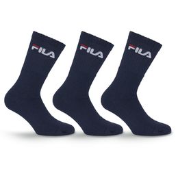 Fila Damen Tennissocken &raquo;UNISEX CREW TENNIS FULL TERRY SOCKS&laquo; 3 Stk. tlg. mit verst&auml;rkten Belastungszonen blau 39-42