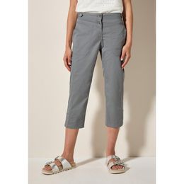 Cecil Damen Caprihose &raquo;Style New York&laquo; Sommerhose mit Knopfdetails am Bund grau 27, N-Gr