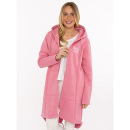 Zwillingsherz Damen Kurzmantel &raquo;"Sunday Club"&laquo; mit Stickerei, Taschen und Rei&szlig;verschluss pink L