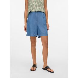 V&eacute;ro Moda Vero Moda Damen Shorts &raquo;VMFLEUR HW BERMUDA TENCEL SHORTS GA&laquo; Viskose, loose fit blau M (38), N-Gr