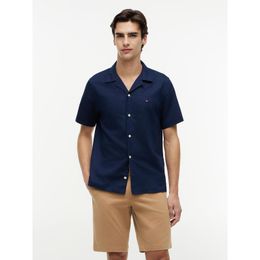 Tommy Hilfiger Herren Kurzarmhemd &raquo;LINEN BLEND SOLID SS RF SHT&laquo; blau S (46), N-Gr