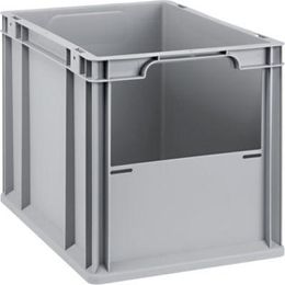 Sch&auml;fer Shop Sch&auml;fer Shop Pure Eurobox Serie Economy, Front offen, Kunststoff, B 400 x T 300 x H 320 mm, 30 l, grau