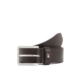 Tommy Hilfiger Herren Lederg&uuml;rtel &raquo;OLIVIER 3,5 cm breit&laquo; mit Flag aus Emaille, Breite: 3,5cm braun 110