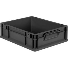 Sch&auml;fer Shop Sch&auml;fer Shop Pure Eurobox Serie Economy, Griffe geschlossen, recycelter Kunststoff, B 400 x T 300 x H 120 mm, 11 l, anthrazit