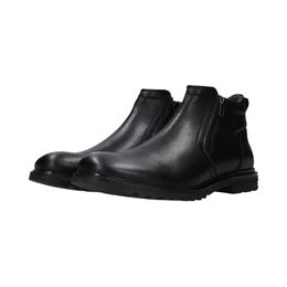 Bugatti Herren Bugatti Stiefelette Zipper Boots, Stiefelette mit Profillaufsohle - schmale Form schwarz 42