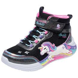 Skechers M&auml;dchen Sneaker &raquo;UNICORN CHASER&laquo; Boots mit Einhorn, Gr&ouml;&szlig;enschablone zum Download schwarz 30