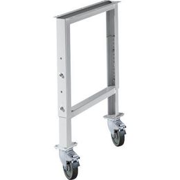 Sch&auml;fer Shop Sch&auml;fer Shop Select Werkbankfuss WFH707L, h&ouml;henverstellbar, T 665 x H 641-853 mm, mit Rollen, lichtgrau RAL 7035