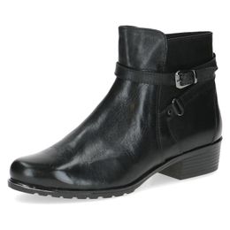 Caprice Damen Stiefelette , Blockabsatz, Boots mit Zierschnalle und Zierriemchen schwarz 36