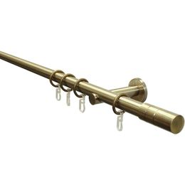 Gardinia Gardinenstange &raquo;Set Metall&laquo; &Oslash; 20 mm 1 l&auml;ufig-l&auml;ufig Fixma&szlig; 1-Lauf gold Metall B/L: 120cm &Oslash; 20mm, 1 l&auml;ufig