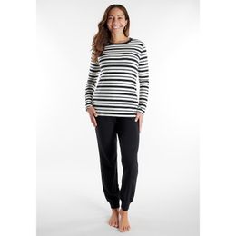 Tom Tailor Damen Tom Tailor Pyjama &raquo;Xanthi&laquo; mit Rundhalsausschnitt und langen &Auml;rmeln grau 46 (XXXL)