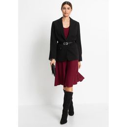 bonprix Damen bonprix Strickkleid &raquo;Strickkleid aus flie&szlig;endem Viskose-Mix&laquo; f&uuml;r besondere Anl&auml;sse, aus Viskose-Mix, ausgestellte Passform rot 40/42 (M)