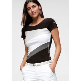 Kangaroos Damen Kangaroos T-Shirt Kurzarm, sehr figurbetont, Colourblocking-Optik wei&szlig; 44/46