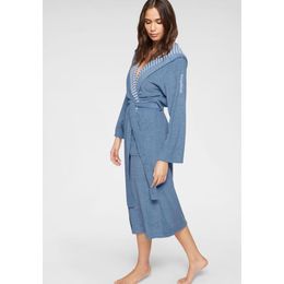 Kangaroos Damenbademantel &raquo;Dalia, ideal f&uuml;r Sauna & Spa, Standardl&auml;nge & &Uuml;berl&auml;nge&laquo; 1 Stk. Uni-Farben mit Streifen, Taschen, leicht, XS-3XL, auch in 