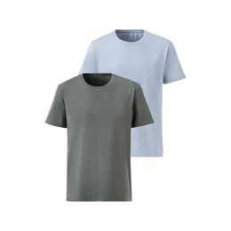 AUTHENTIC LE JOGGER Herren AUTHENTIC LE JOGGER T-Shirt Packung, 2, Freizeitshirt aus 100% Baumwolle blau S (44/46)