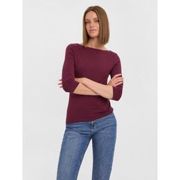 V&eacute;ro Moda Vero Moda Damen 3/4-Arm-Shirt &raquo;VMPANDA MODAL 3/4 TOP JRS NOOS&laquo; Baumwollmischung, regular fit rot L