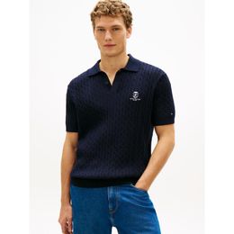 Tommy Hilfiger Herren Poloshirt &raquo;CABLE SHORT SLEEVE POLO&laquo; regular fit, Zopfmuster XL