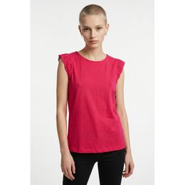 V&eacute;ro Moda Vero Moda Damen T-Shirt &raquo;VMEMILY SL GATHERING TOP JRS NOOS&laquo; Baumwolle, regular fit, Spitze pink L