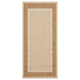 ANDIAMO Teppich &raquo;ARIZONA 2&laquo; rechteckig 5 mm H&ouml;he Flachgewebe, mit Bord&uuml;re, In- und Outdoor geeignet, wetterfest beige Kunstfaser B : 67cm 1 Stk., 5mm, L: 