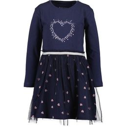 Blue Seven M&auml;dchen Sweatkleid mit aufgesetztem T&uuml;llrock 134, N-Gr