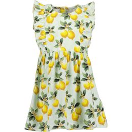 Blue Seven M&auml;dchen Jerseykleid in Midi-L&auml;nge, mit kurzer Knopfleiste im R&uuml;cken bunt 116, N-Gr