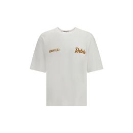 Dsquared2 Dsquared&sup2; Wei&szlig;es Baumwoll-T-Shirt
