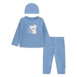 Huggies Babywear M&auml;dchen HUGGIES babywear Langarmshirt & Hose &raquo;HUGB PANT SET + ATTACHMENT&laquo; Set, 3 mit Koala-Applikation und passendem M&uuml;tzchen blau 4 