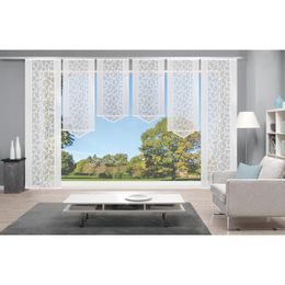 Home Wohnideen Schiebegardine &raquo;JENNA&laquo; Klettband 6 Stk. tlg. Schiebevorhang Jacquard Set wei&szlig; Polyester 245cm, Klettband, 57cm