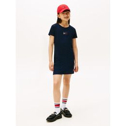 Tommy Hilfiger Jungen Shirtkleid &raquo;STRAIGHT PUNTO DRESS S/S&laquo; Ohne Tasche Kinder bis 16 Jahre blau 7 (122), N-Gr