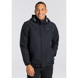 CMP Herren CMP Regenjacke &raquo;MAN JACKET SNAPS HOOD&laquo; mit Kapuze atmungsaktiv, wasserdicht, winddicht, mit abnehmbarer Kapuze schwarz 56