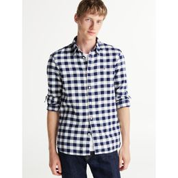 Tommy Hilfiger Herren Langarmhemd &raquo;BRUSHED GINGHAM Slim Fit SHIRT&laquo; modisch kariert blau 3XL, N-Gr