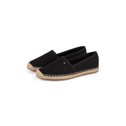 Tommy Hilfiger Damen Espadrille &raquo;FLAG CANVAS ESPADRILLE&laquo; ,Slipper, Flats, Bequemschuh, Jutebezug und Ziern&auml;hten, schmale Form schwarz 36